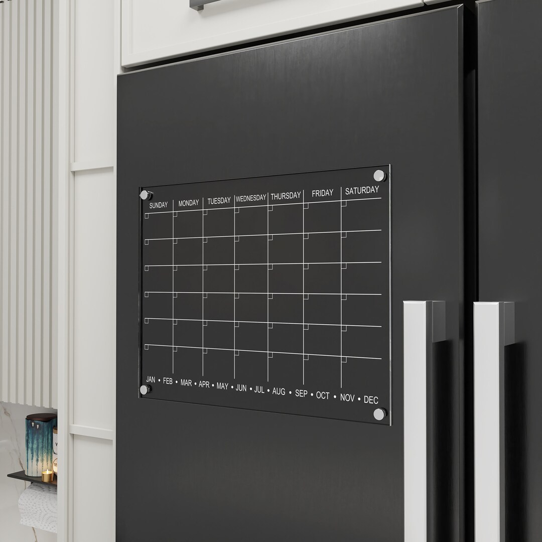 Magnetic Fridge Calendar for Kitchen Custom Magnetic Acrylic - Etsy