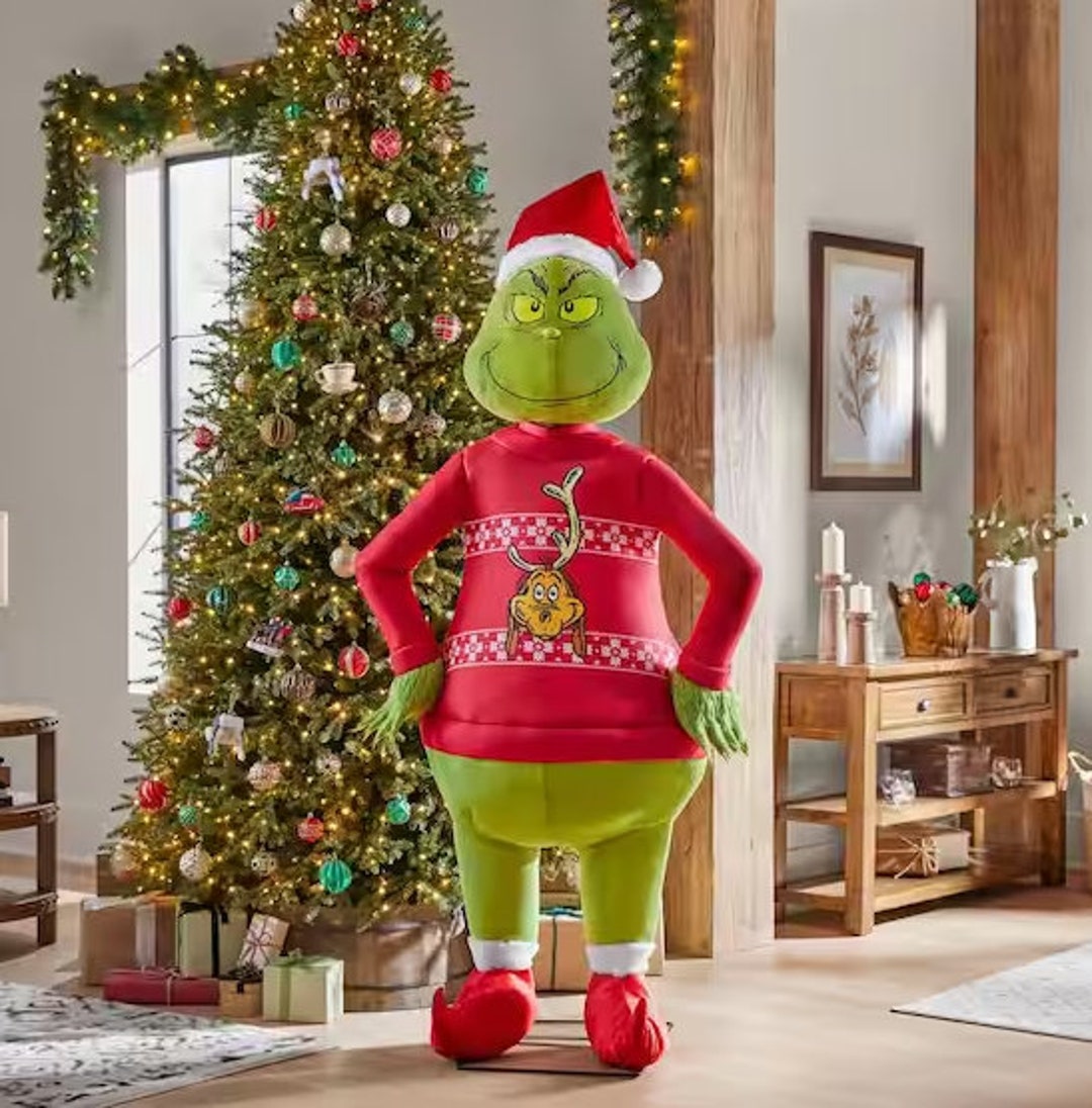 A 6-foot-tall Animated Figure of the Grinch Wearing an - Etsy