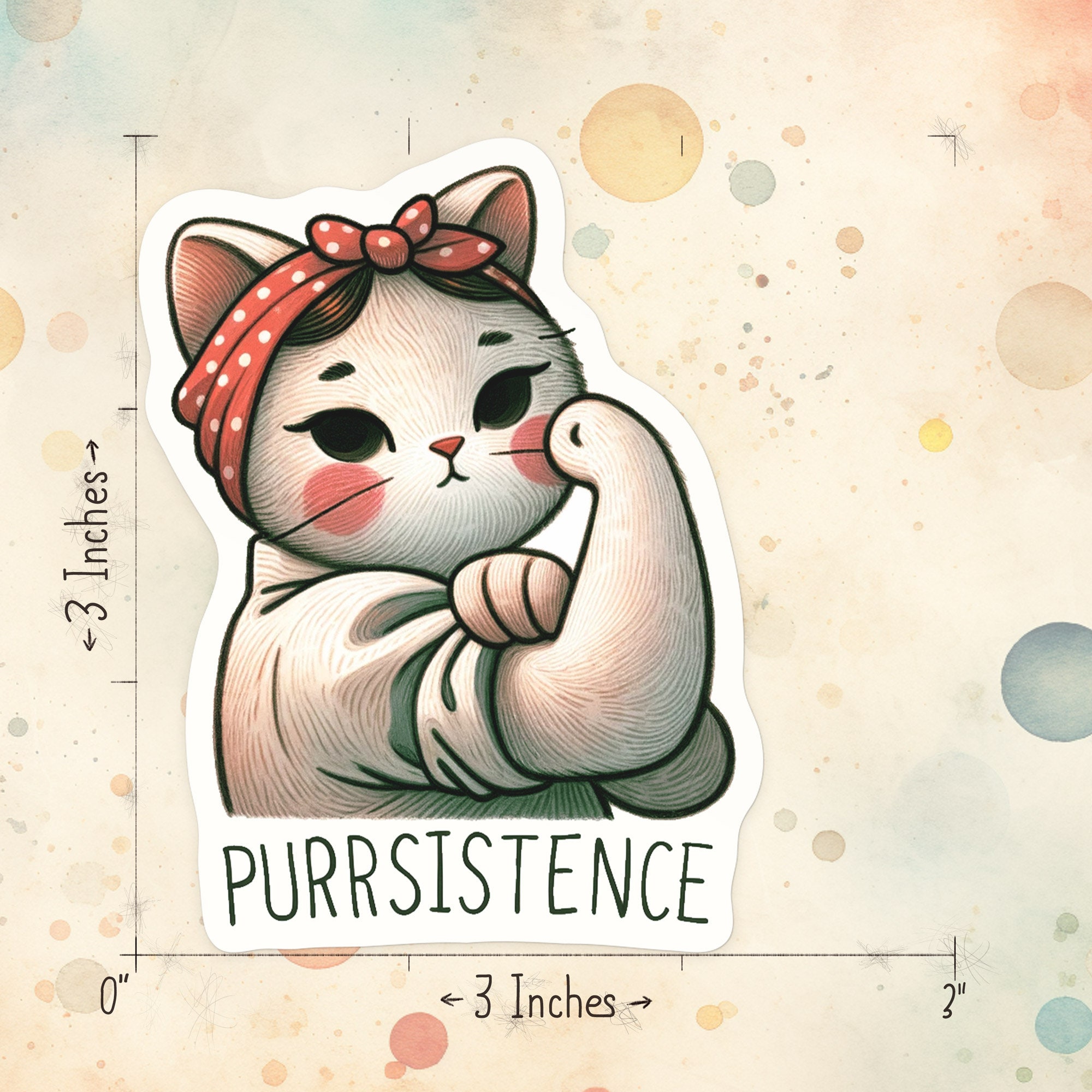 Rosie the Riveter Feminist Sticker Persistence Women's Rights Feminism ...