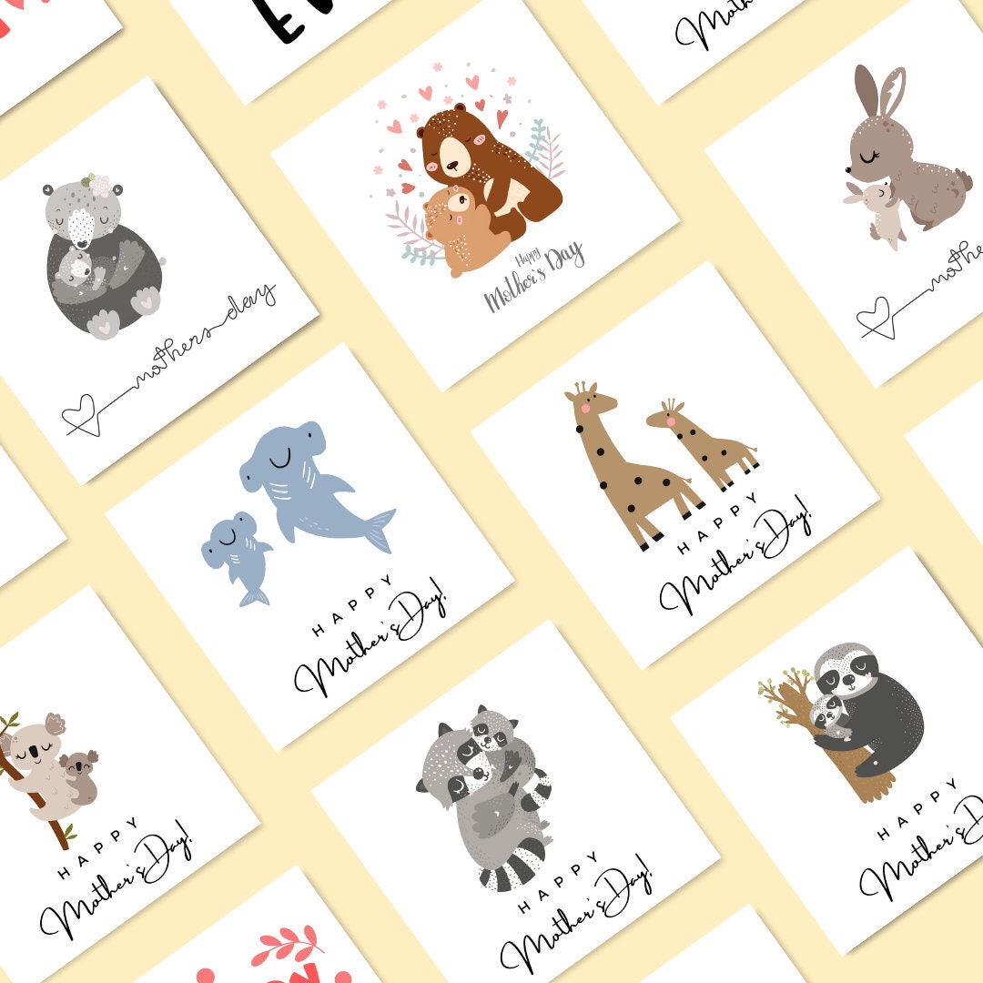 9 Printable Mini Mother's Day Cards,instant Download,special Mother ...