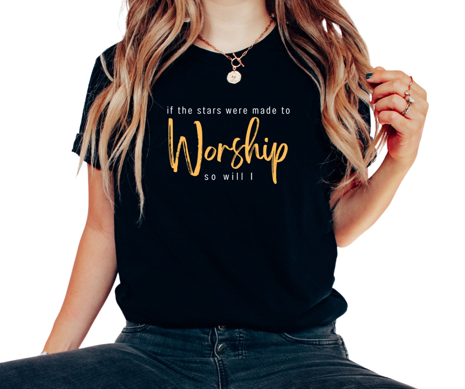 If the Stars Were Made to Worship so Will I T-shirt, Faith Clothing ...