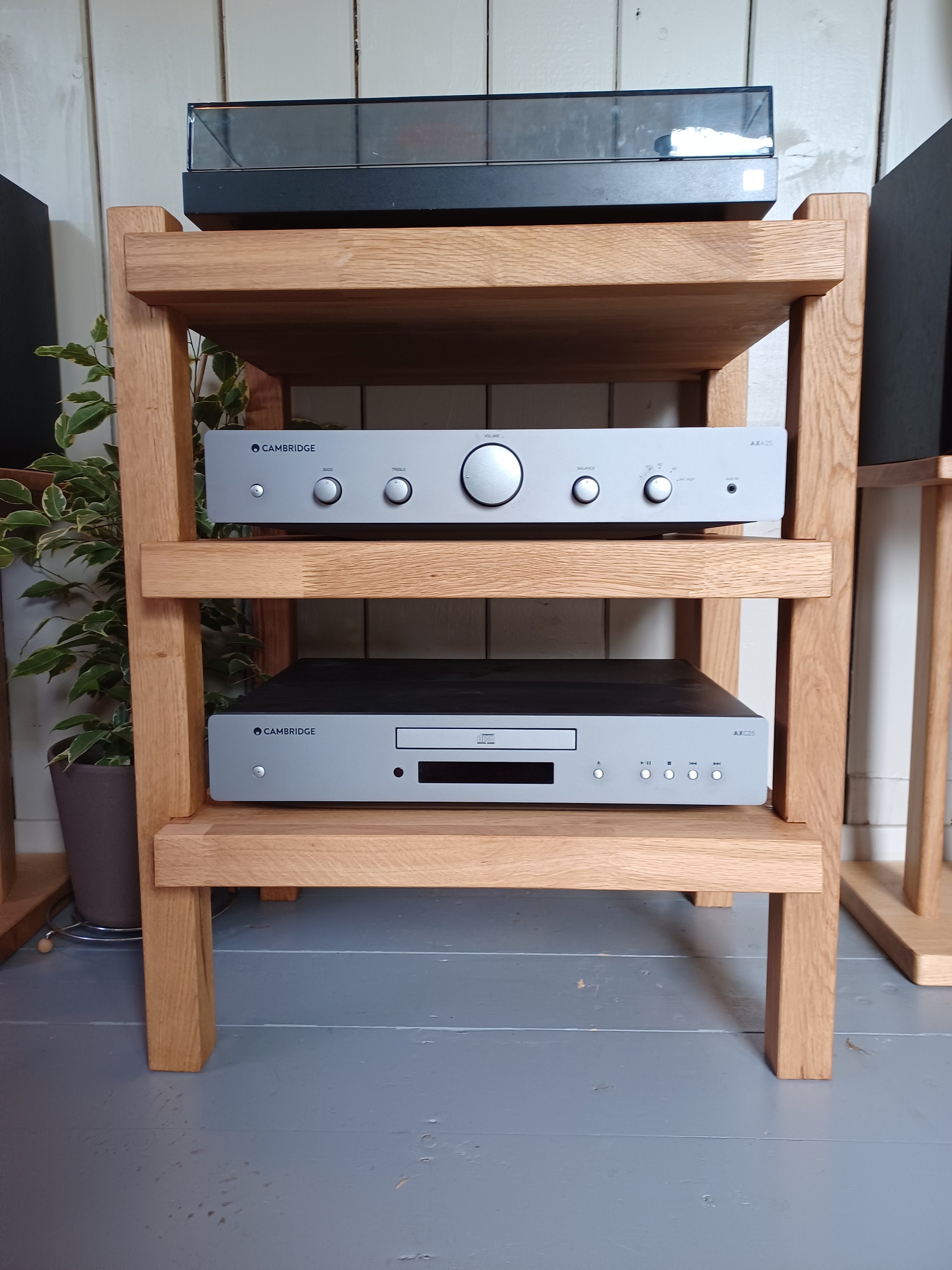Solid Oak Hi-fi Rack - Etsy UK