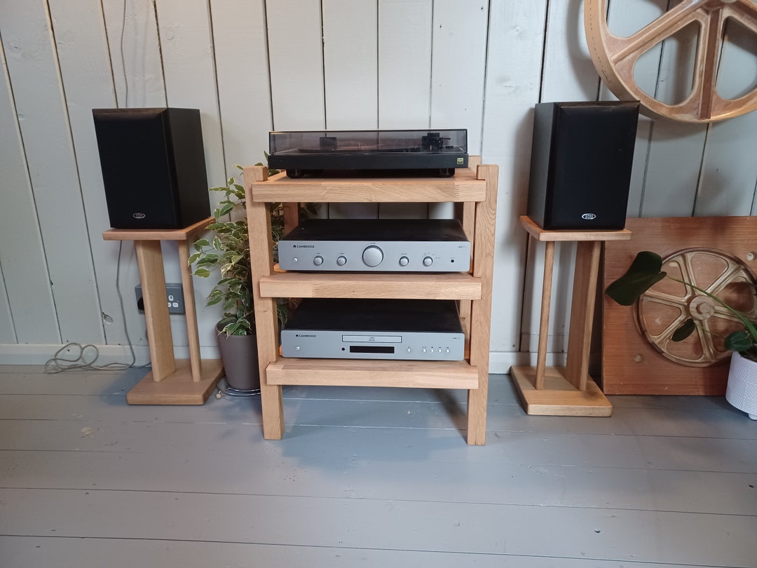 Solid Oak Hi-fi Rack - Etsy UK