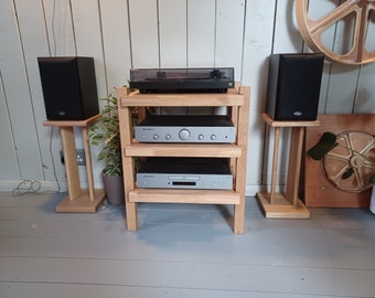 DWBF Handmade 'aalia' Open Hi-fi Rack/ TV Stand in Solid Ash / Oak ...