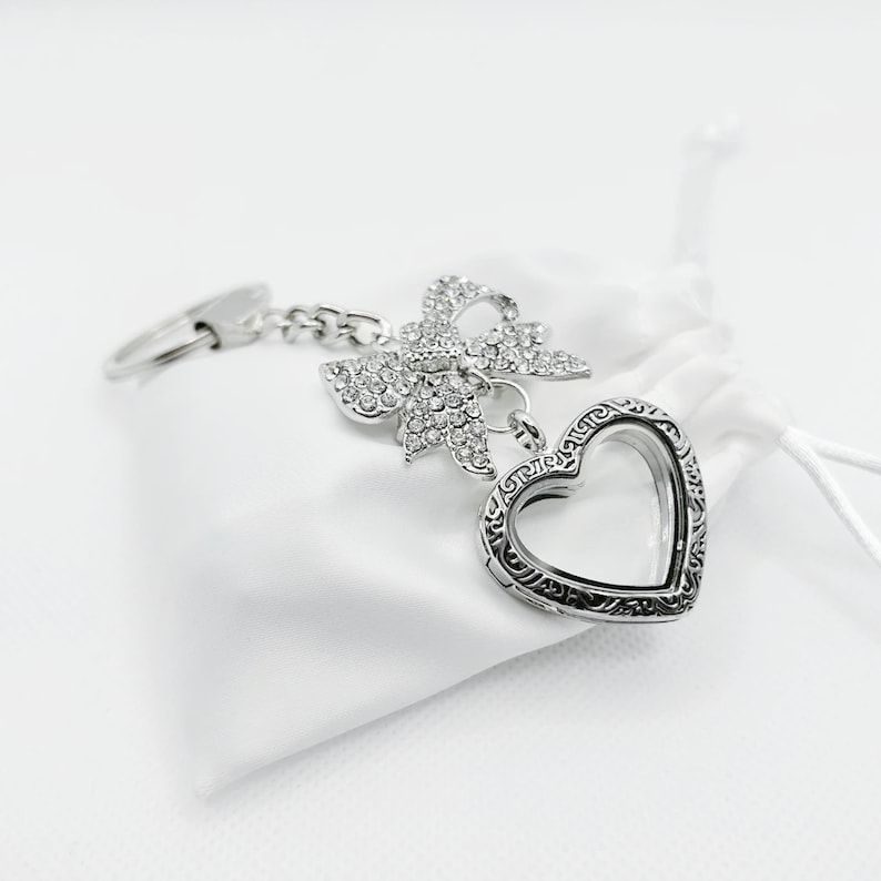 Keychain Heart Floating Memories Locket, Wedding Jewelry, Charms ...