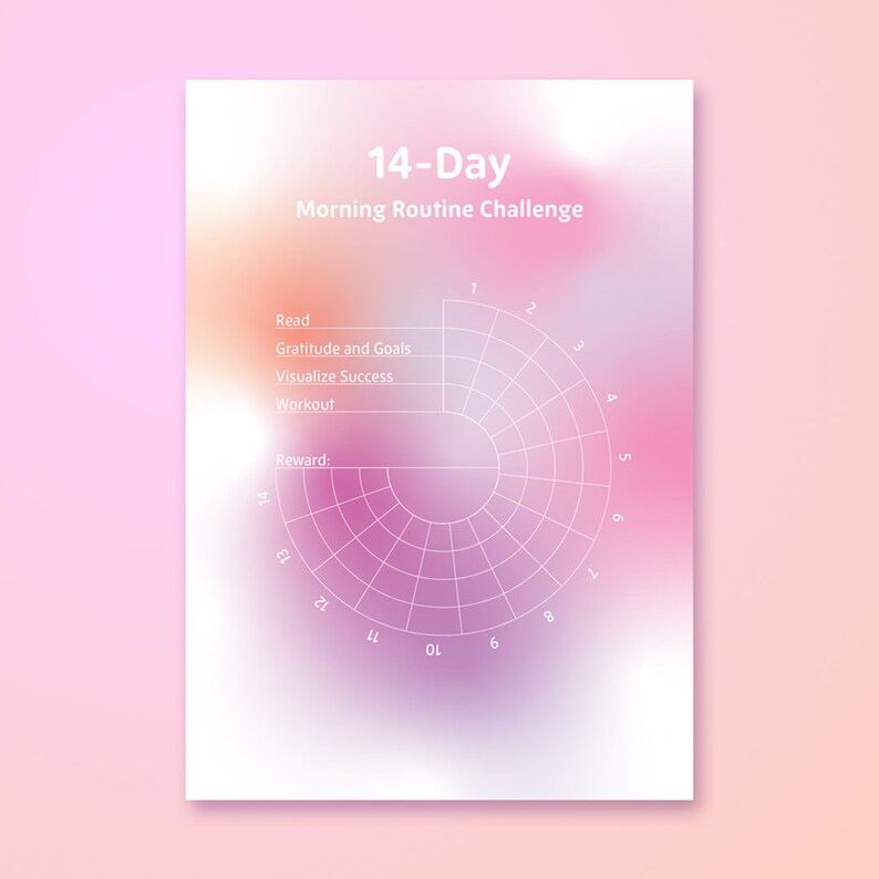 14-day Morning Routine Challenge Habit Tracker - Printable - Etsy