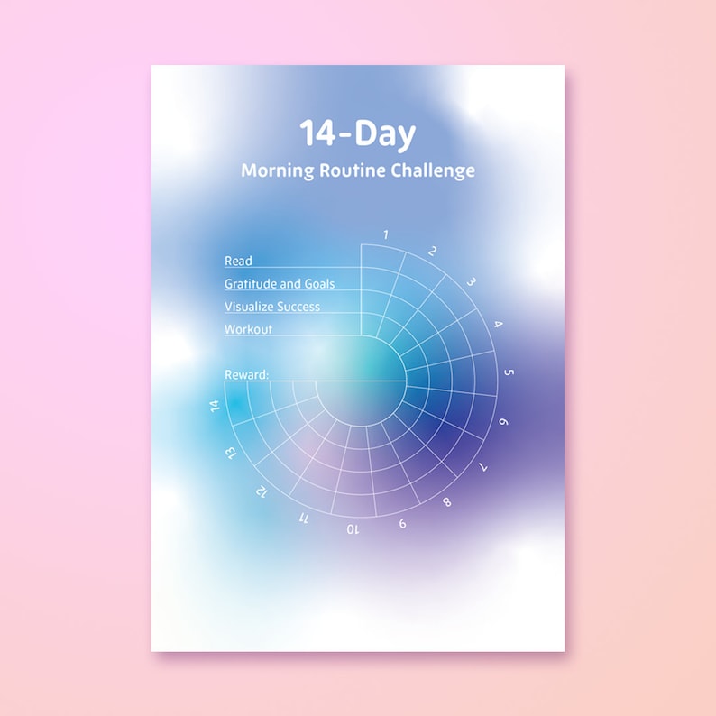 14-day Morning Routine Challenge Habit Tracker - Printable - Etsy