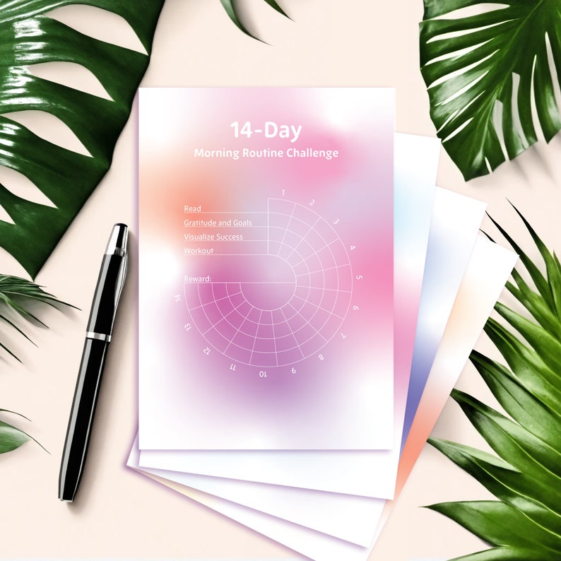 14-day Morning Routine Challenge Habit Tracker - Printable - Etsy