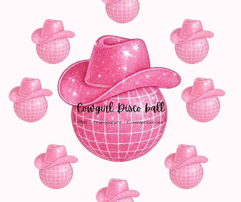 Disco Ball Cowgirl Clipart Rodeo, Illustrations Art, Commercial Use - Etsy