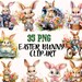 Easter Bunny Clipart Bundle,watercolor Easter Clipart,easter Eggs Png ...
