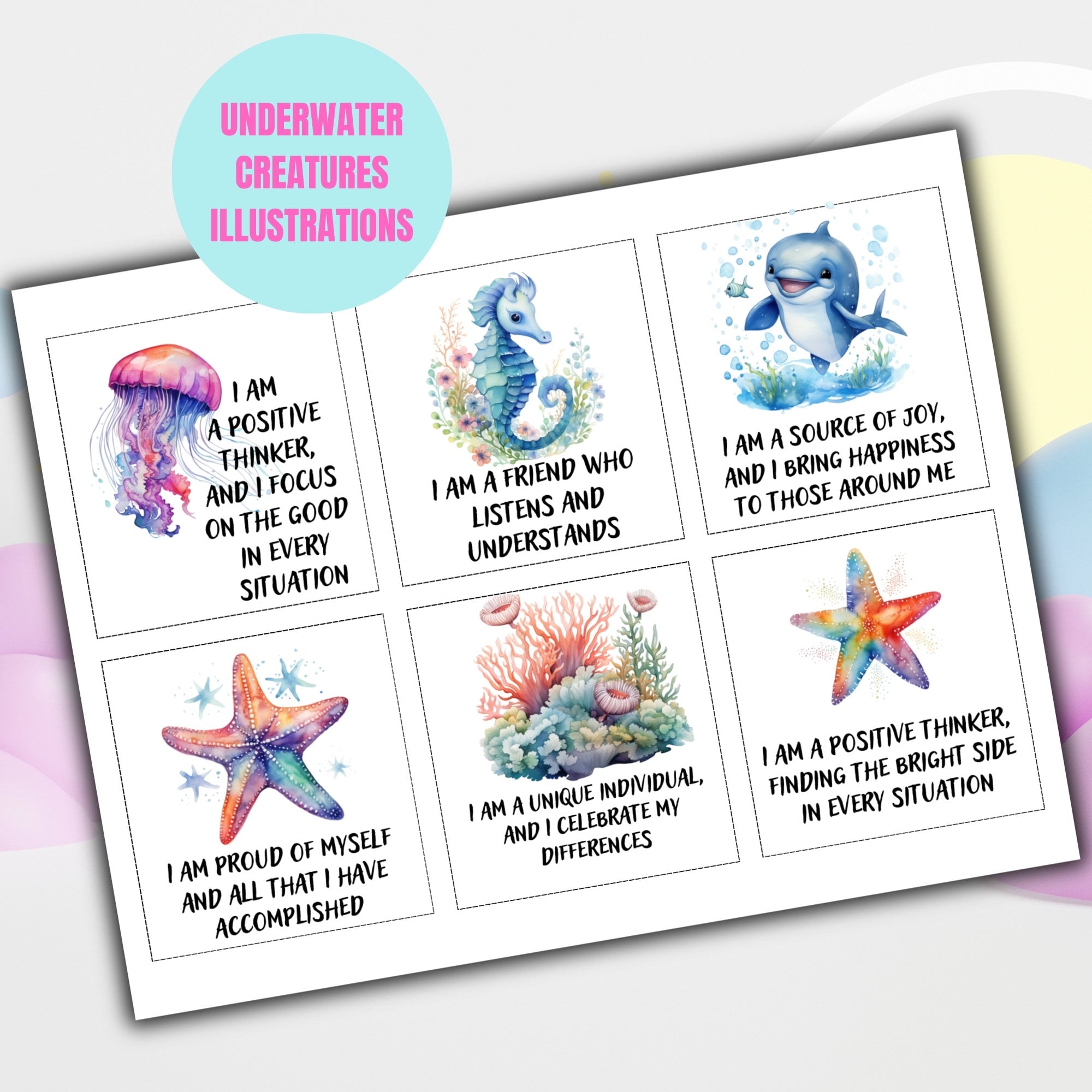 30 Kids Affirmation Cards Printable,positive Affirmation Cards for Kids ...