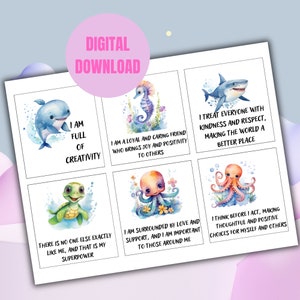 30 Kids Affirmation Cards Printable,positive Affirmation Cards for Kids ...