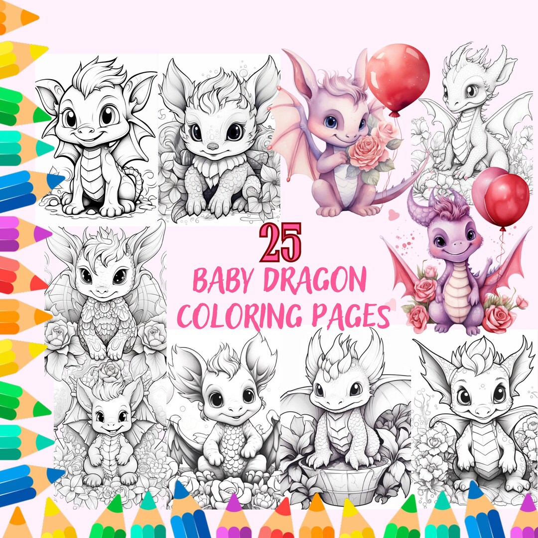 Baby Dragon Coloring Page,25 Cute Baby Dragons Coloring Pages,adults ...