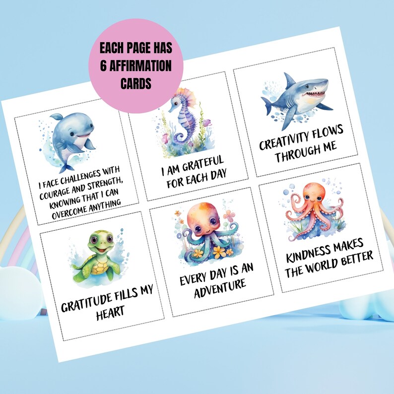 30 Kids Affirmation Cards Printable,positive Affirmation Cards for Kids ...