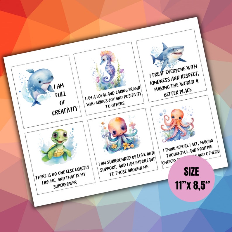 30 Kids Affirmation Cards Printable,positive Affirmation Cards for Kids ...