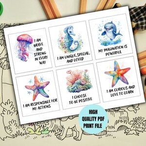 30 Kids Affirmation Cards Printable,positive Affirmation Cards for Kids ...