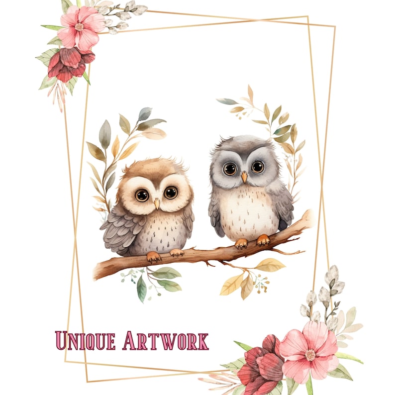 Watercolor Baby Owl PNG Bundle,cute Owl Png,cute Bird Nursery Png,cute Owl Clipart Png,cute Baby ...