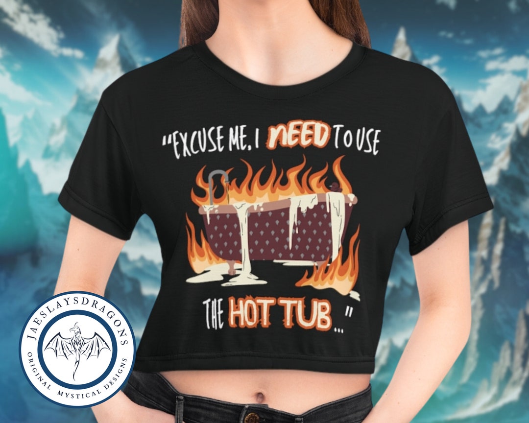 Excuse Me, I Need to Use the Hot Tub Crop Top D20 Dice Dnd Tshirt Funny ...