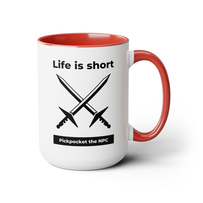 Life is Short Pickpocket the NPC, Dnd Mug, Dungeon Master Cup, Dungeon ...