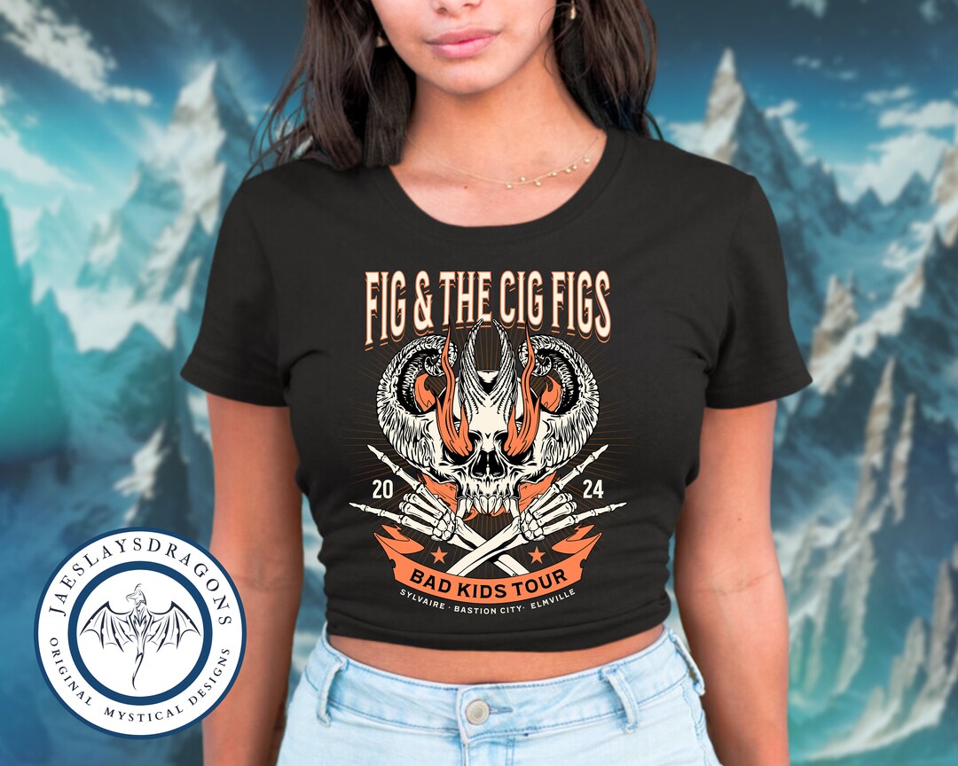 Fig and the Cig Figs Crop Top | Dnd Dice | D20 Dice | Dnd Tshirt | Dimension 20 | Bad Kids ...