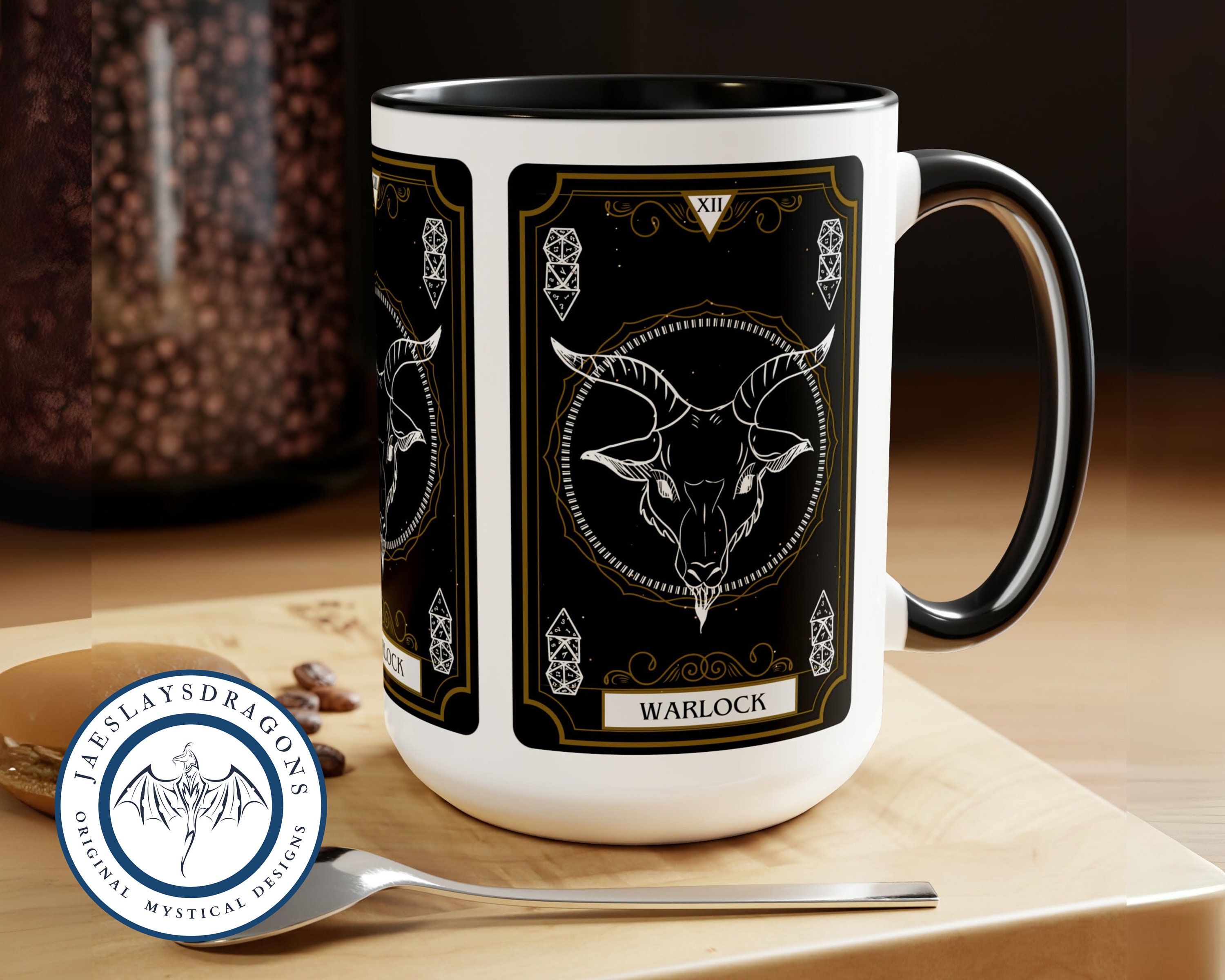 Warlock Tarot Card Dnd Mug, Dungeon Master Cup, Dungeon Master Mug, Dnd ...