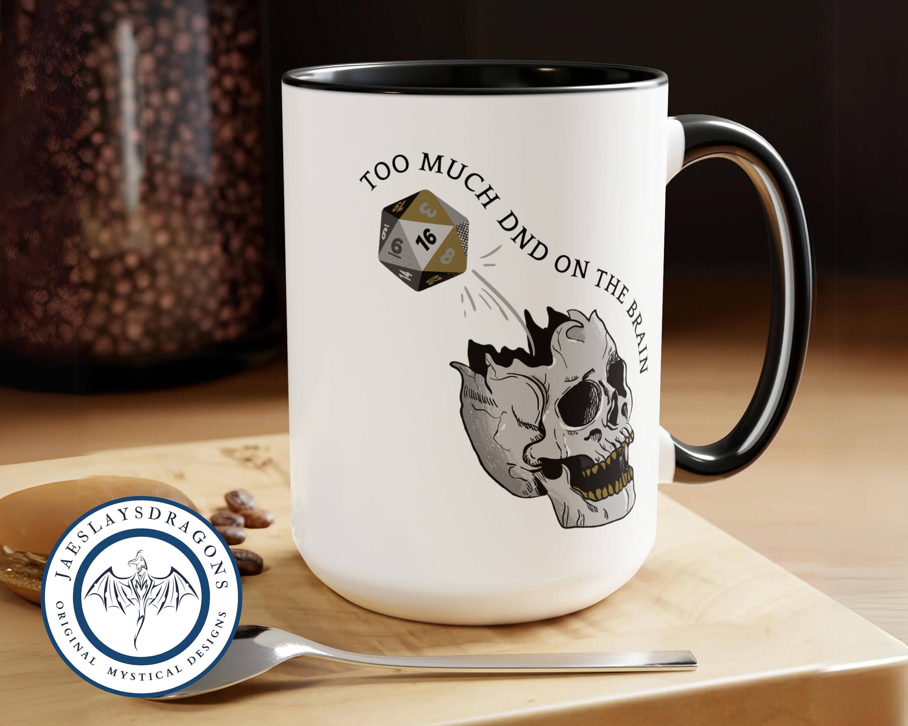 Too Much Dnd on the Brain Dnd Character Dungeon Master DM Mug Dungeons ...