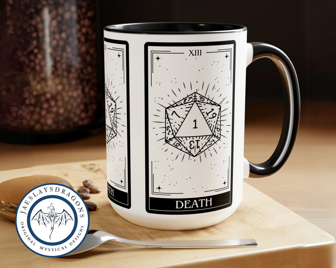 Death Tarot Card Dnd Mug, Dungeon Master Cup, Dungeon Master Mug, Dnd ...