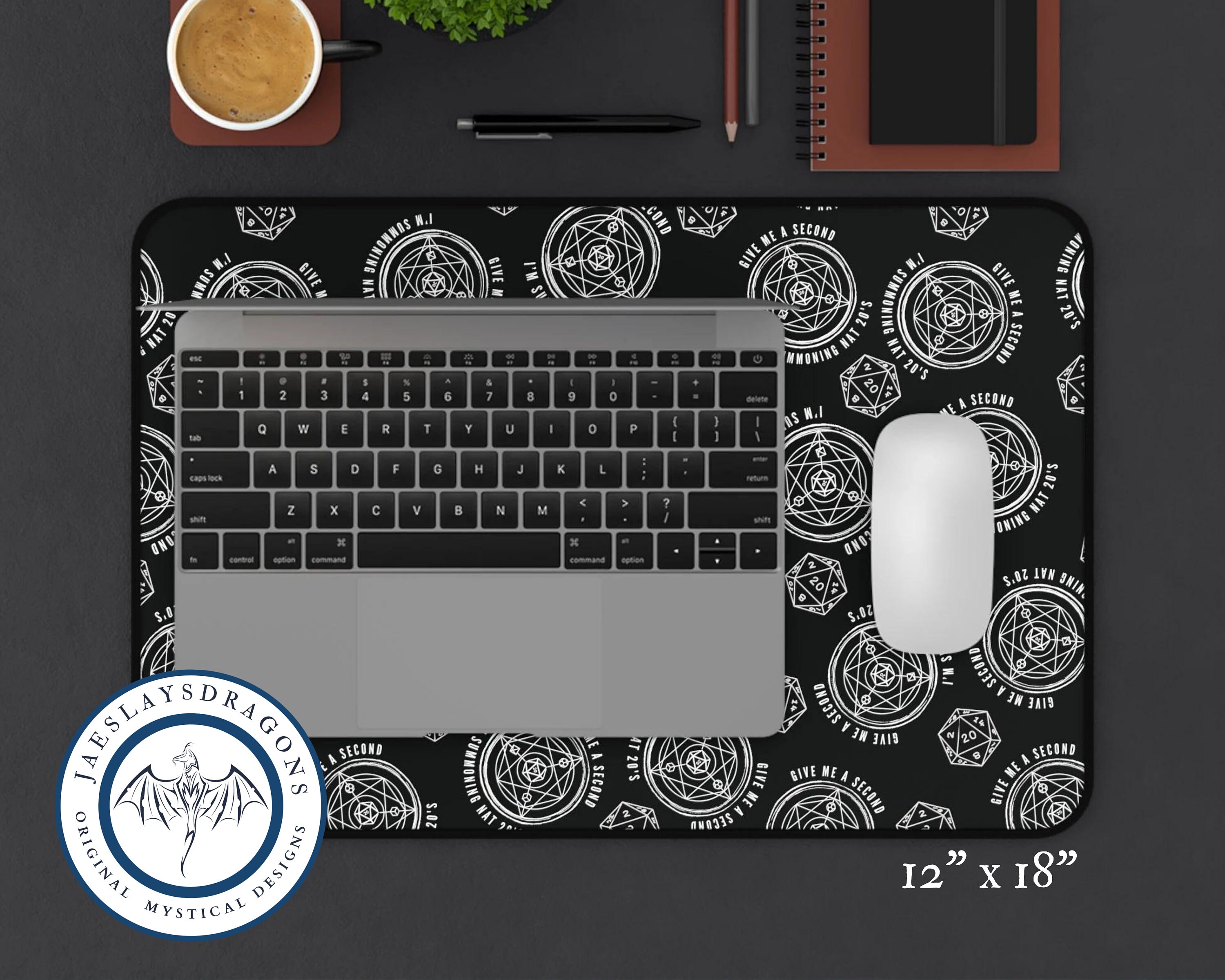 Summoning Nat 20's Dnd Desk Mat D20 Dungeons and Dragons Desk Mat Dnd ...