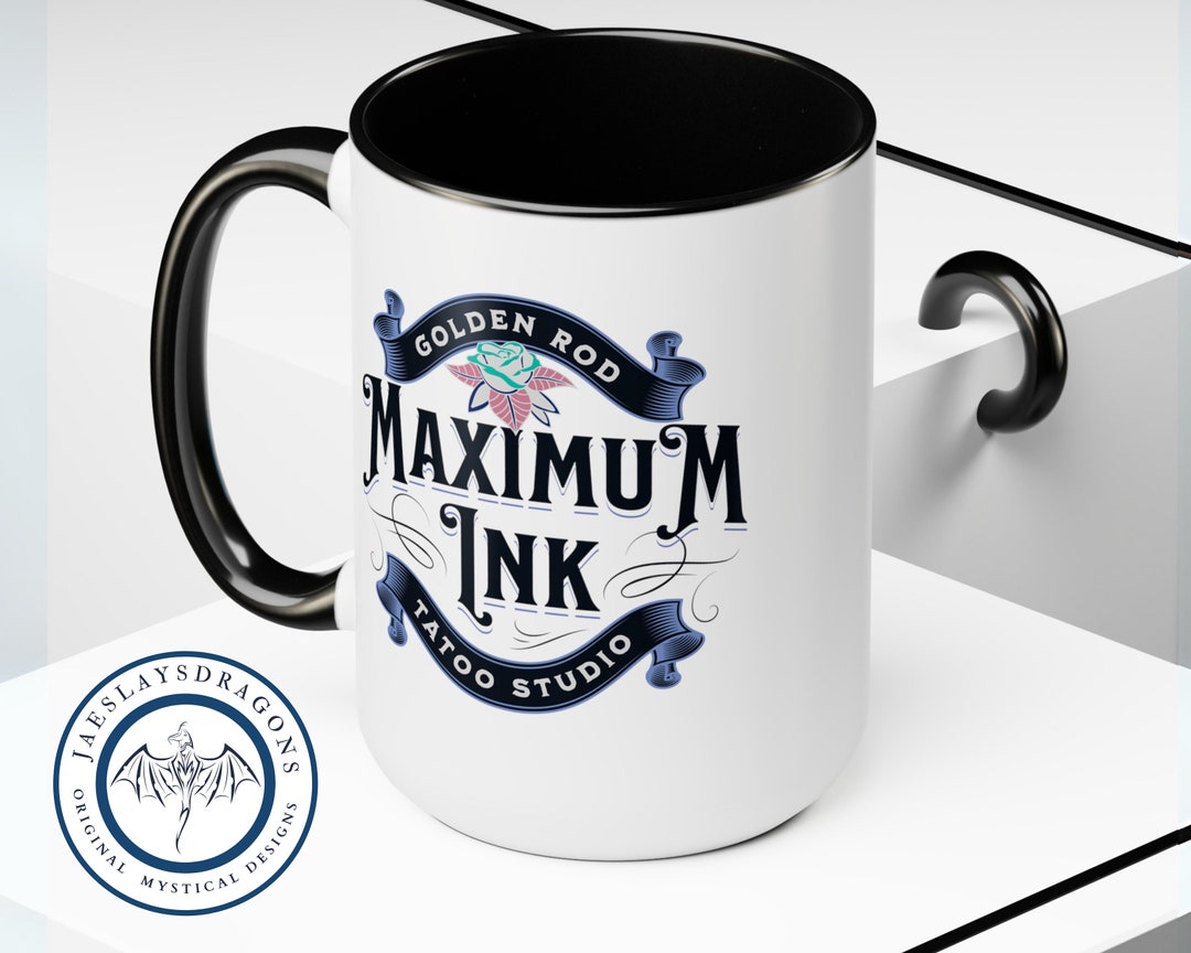 Golden Rod Maximum Ink Tattoo Shop Dnd Character Dungeon Master DM Mug ...
