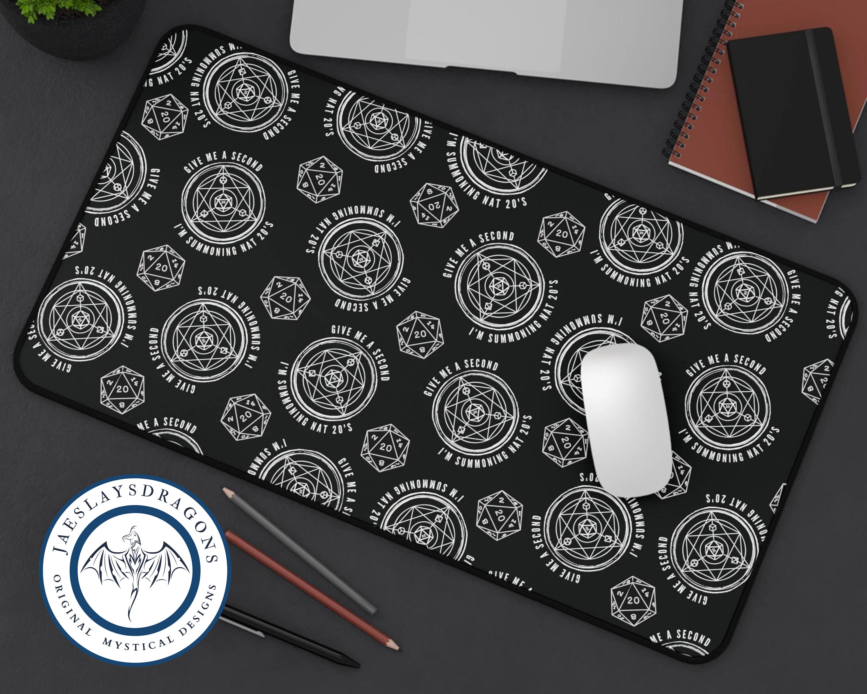 Summoning Nat 20's Dnd Desk Mat D20 Dungeons and Dragons Desk Mat Dnd ...