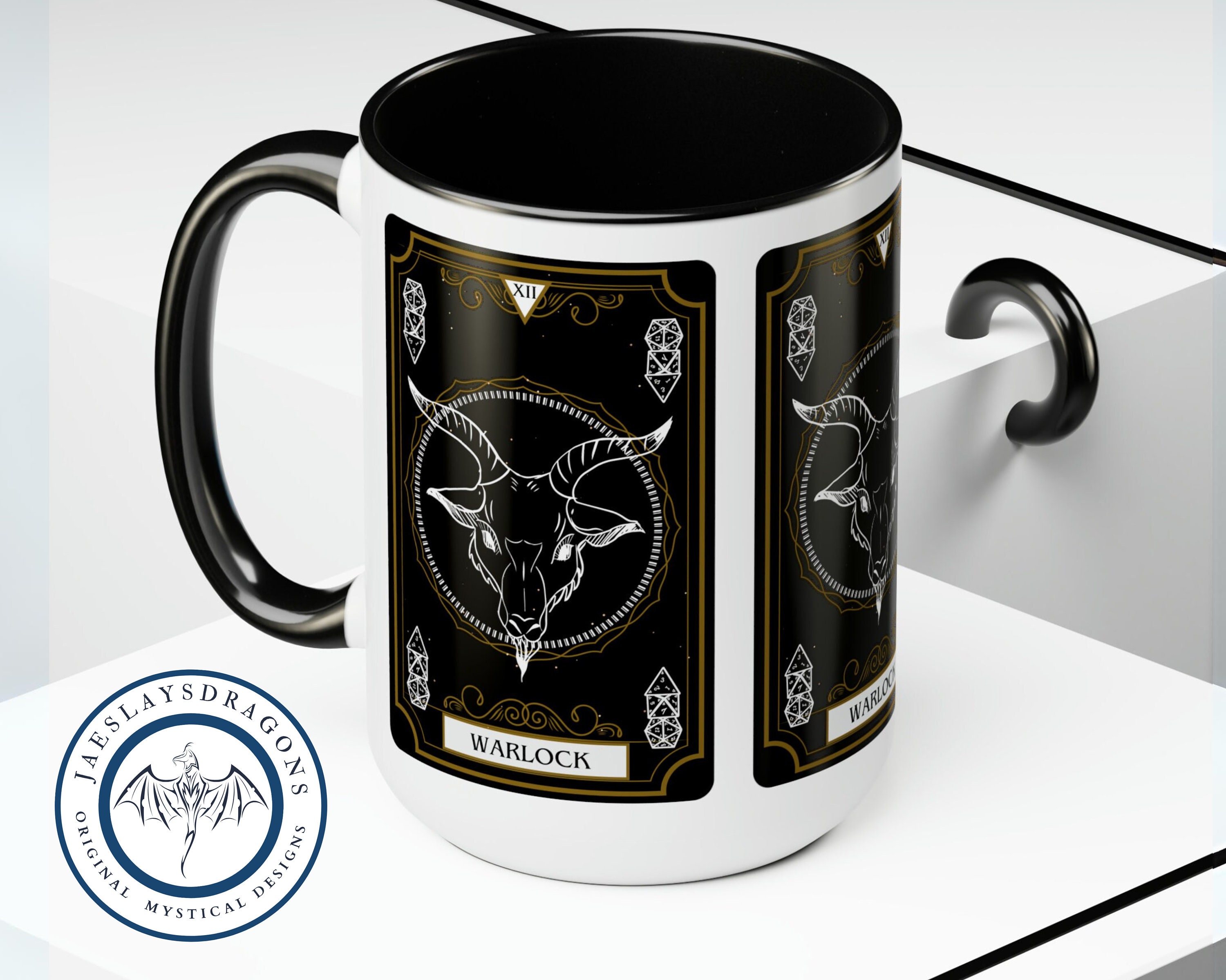 Warlock Tarot Card Dnd Mug, Dungeon Master Cup, Dungeon Master Mug, Dnd ...