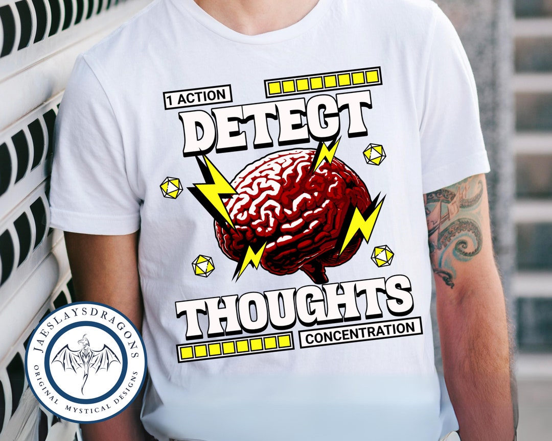 Detect Thoughts Dnd Dice D20 Dice Dnd Tshirt Dimension 20 Dungeons ...