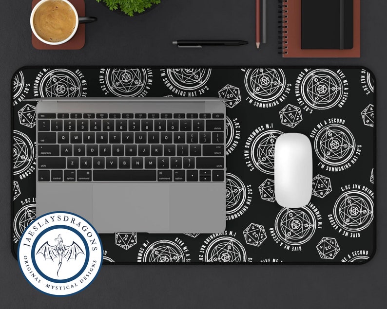 Summoning Nat 20's Dnd Desk Mat D20 Dungeons and Dragons Desk Mat Dnd ...