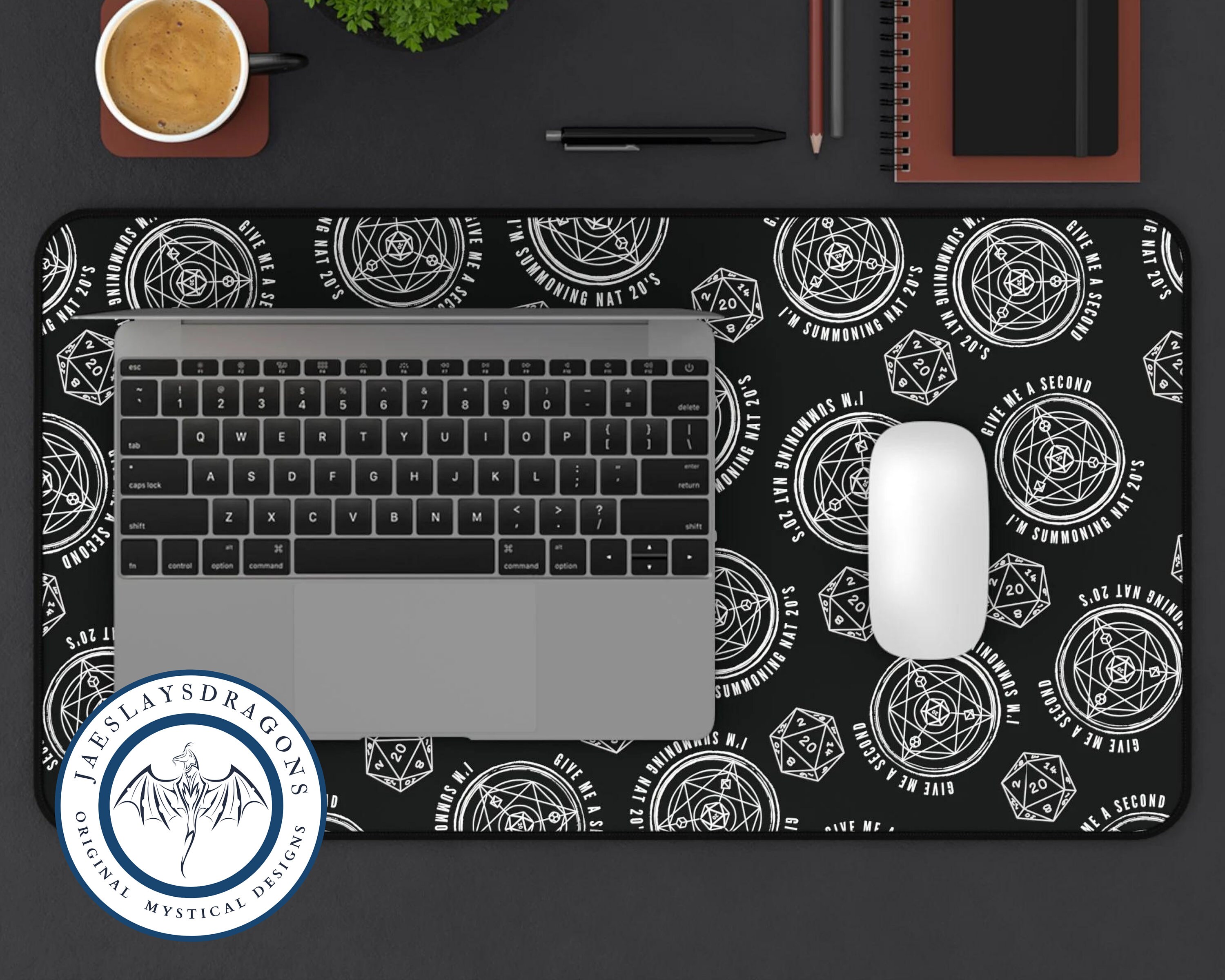 Summoning Nat 20's Dnd Desk Mat D20 Dungeons and Dragons Desk Mat Dnd ...