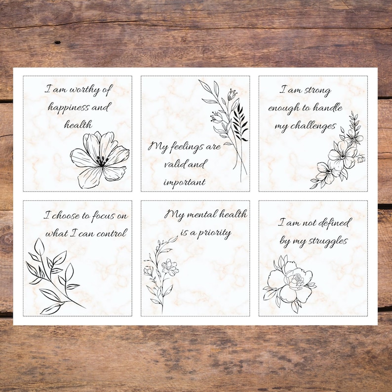 Affirmation Cards Printable, Affirmation Cards Mental Health ...