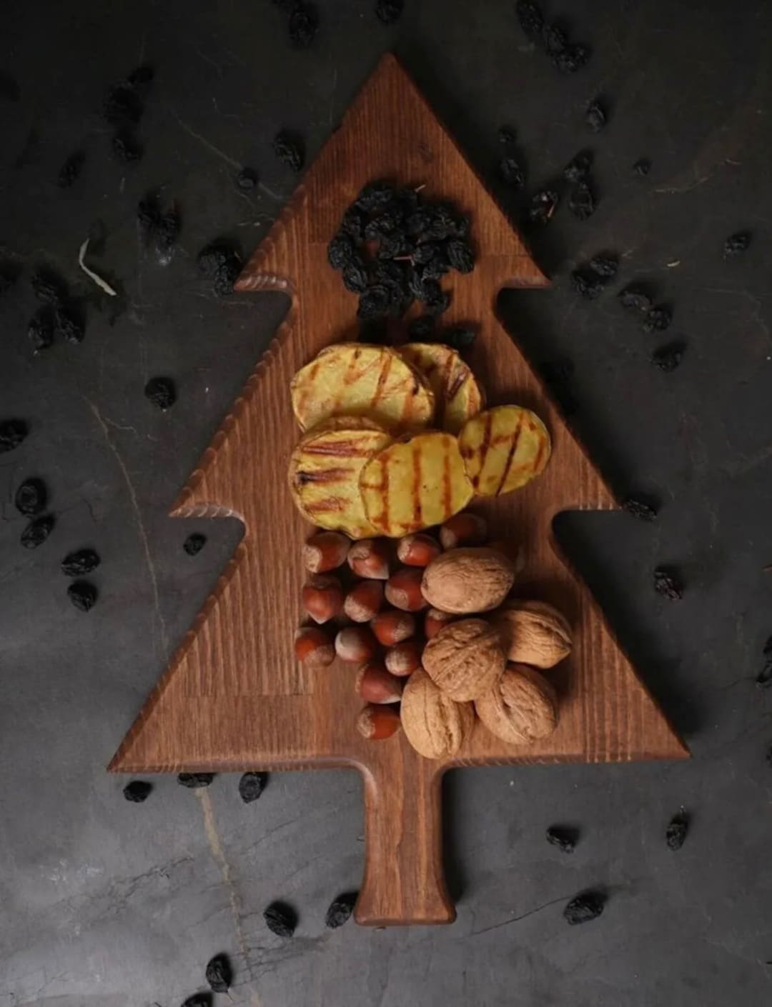 Handmade Wooden Pine Tree Shape Cutting Board, Christmad Tree Cutting ...