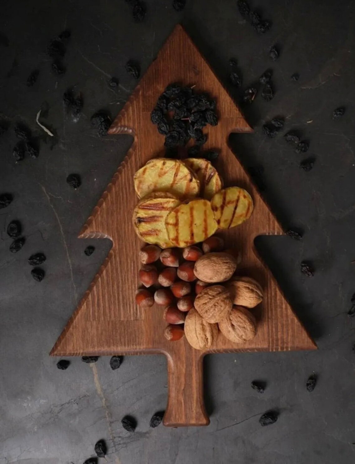 Handmade Wooden Pine Tree Shape Cutting Board, Christmad Tree Cutting ...
