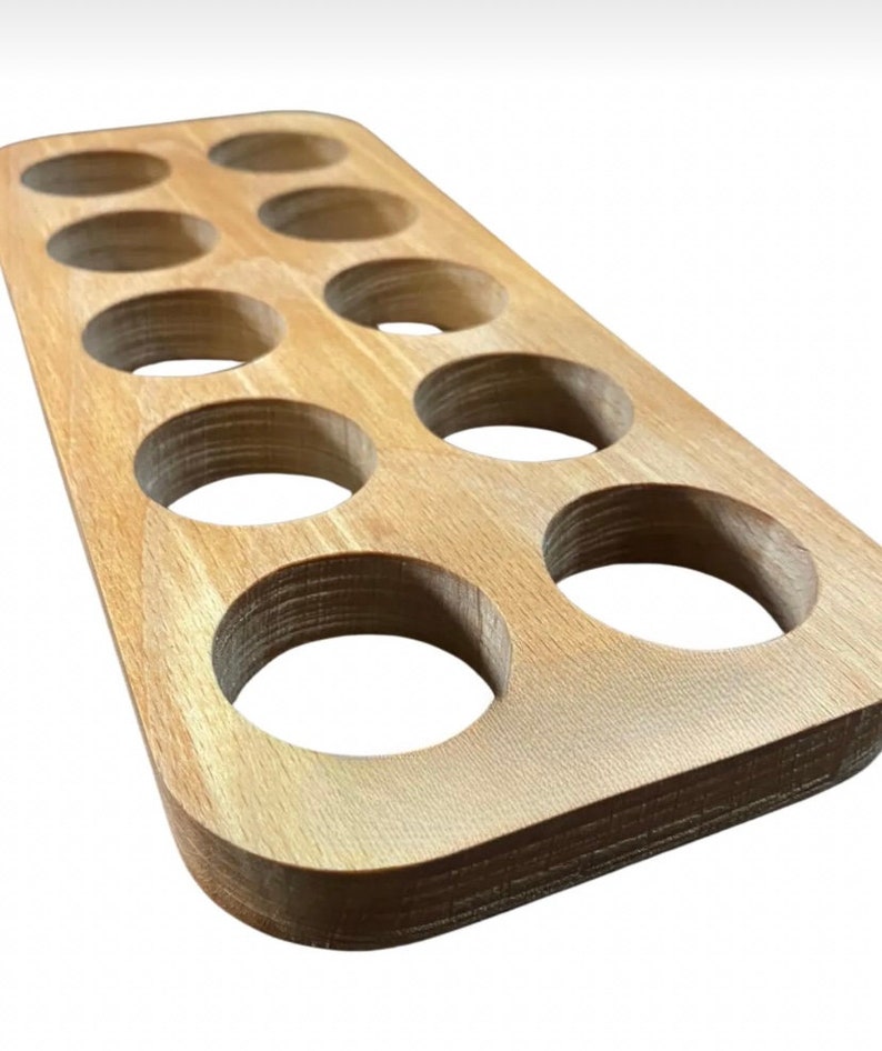 Handmade Wooden Egg Holder. Wooden Egg Tray. Wood Egg Storage ...