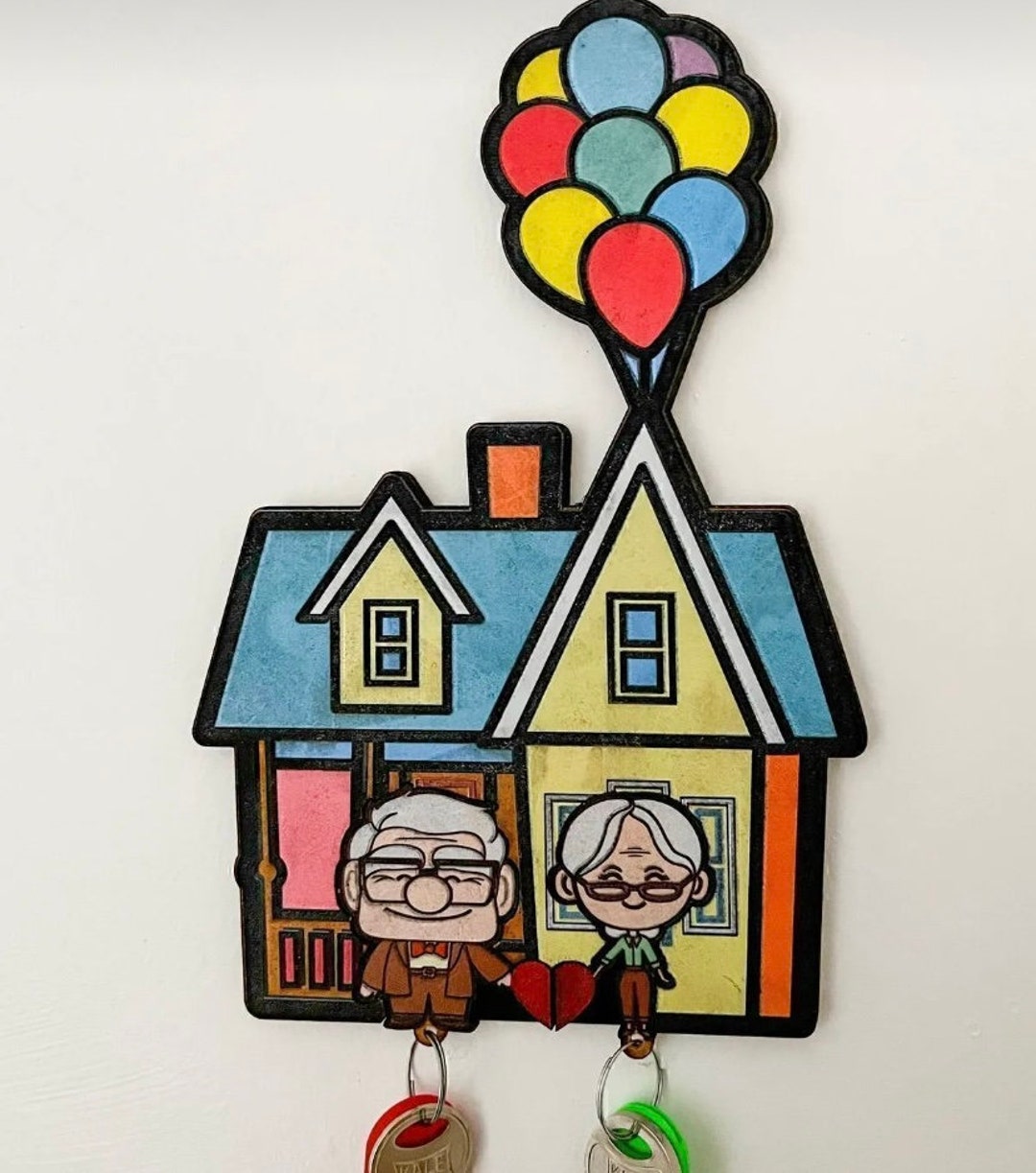 High Quality Handmade Wooden UP Keychain, UP Cartoon Keychain, UP ...