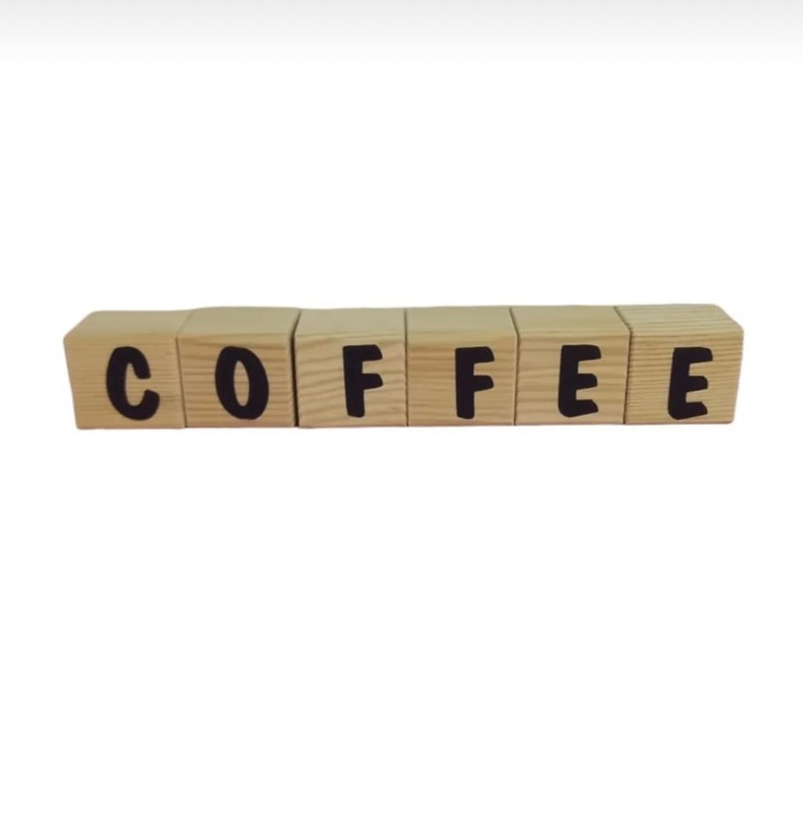 Love Coffee Wood Decor Cub, Coffee Decor Cub, Love Decor Cub, Wood Cub ...