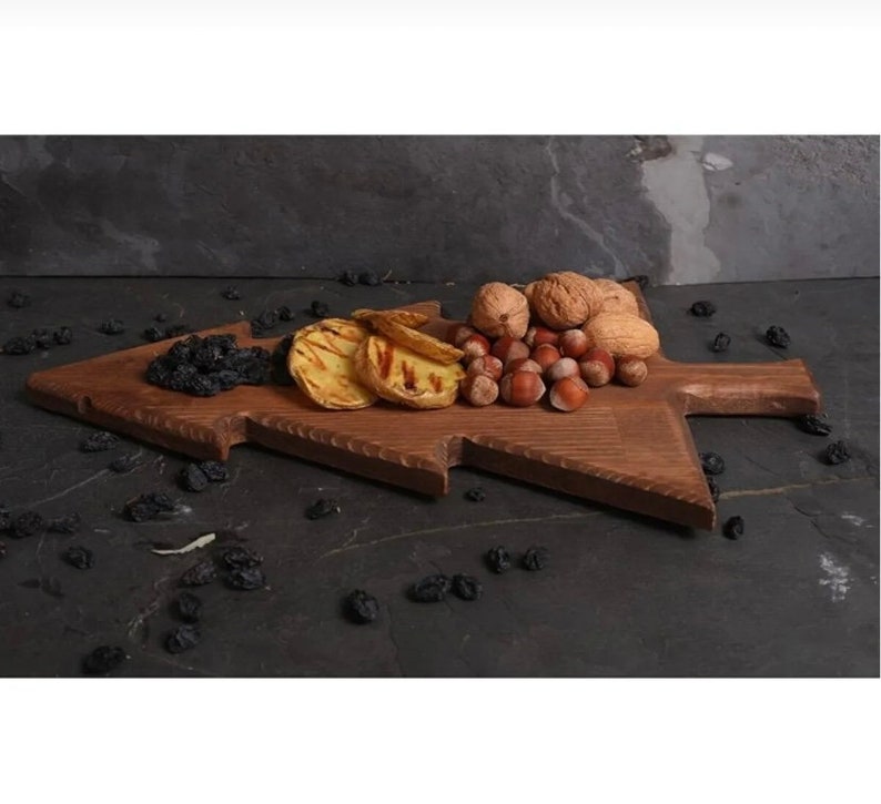 Handmade Wooden Pine Tree Shape Cutting Board, Christmad Tree Cutting ...