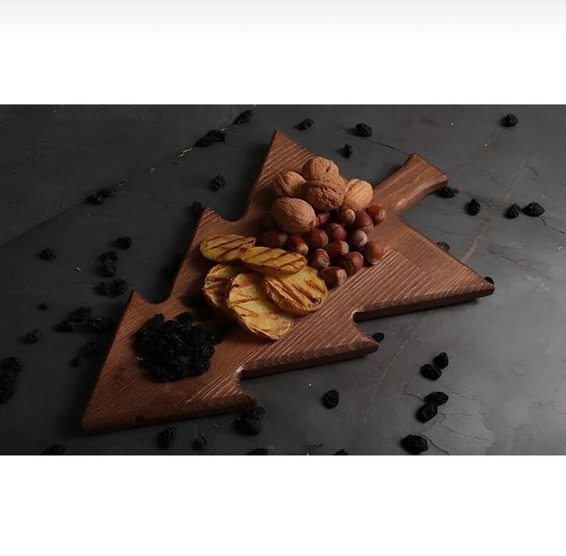 Handmade Wooden Pine Tree Shape Cutting Board, Christmad Tree Cutting ...