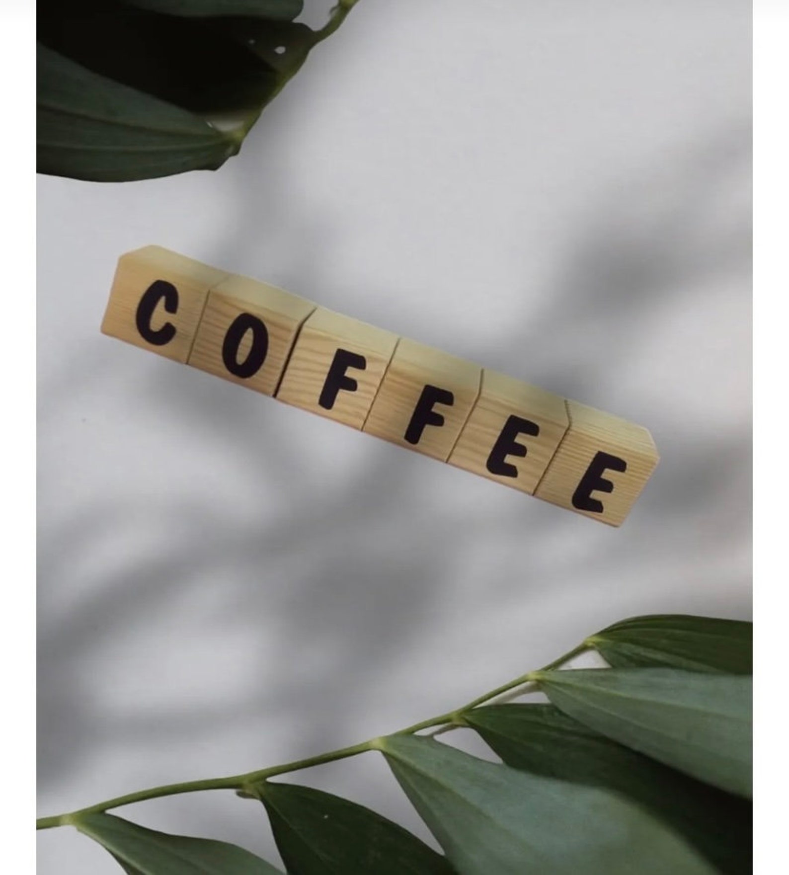 Love Coffee Wood Decor Cub, Coffee Decor Cub, Love Decor Cub, Wood Cub ...