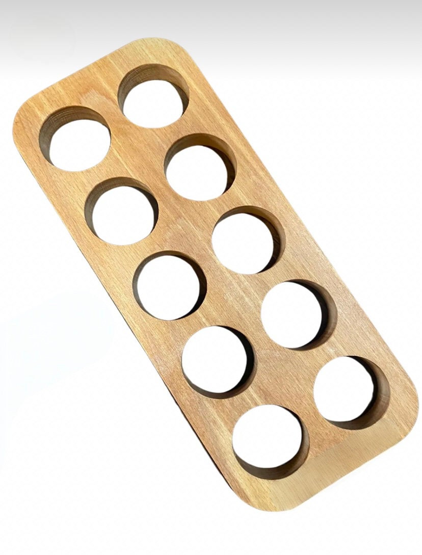 Handmade Wooden Egg Holder. Wooden Egg Tray. Wood Egg Storage ...