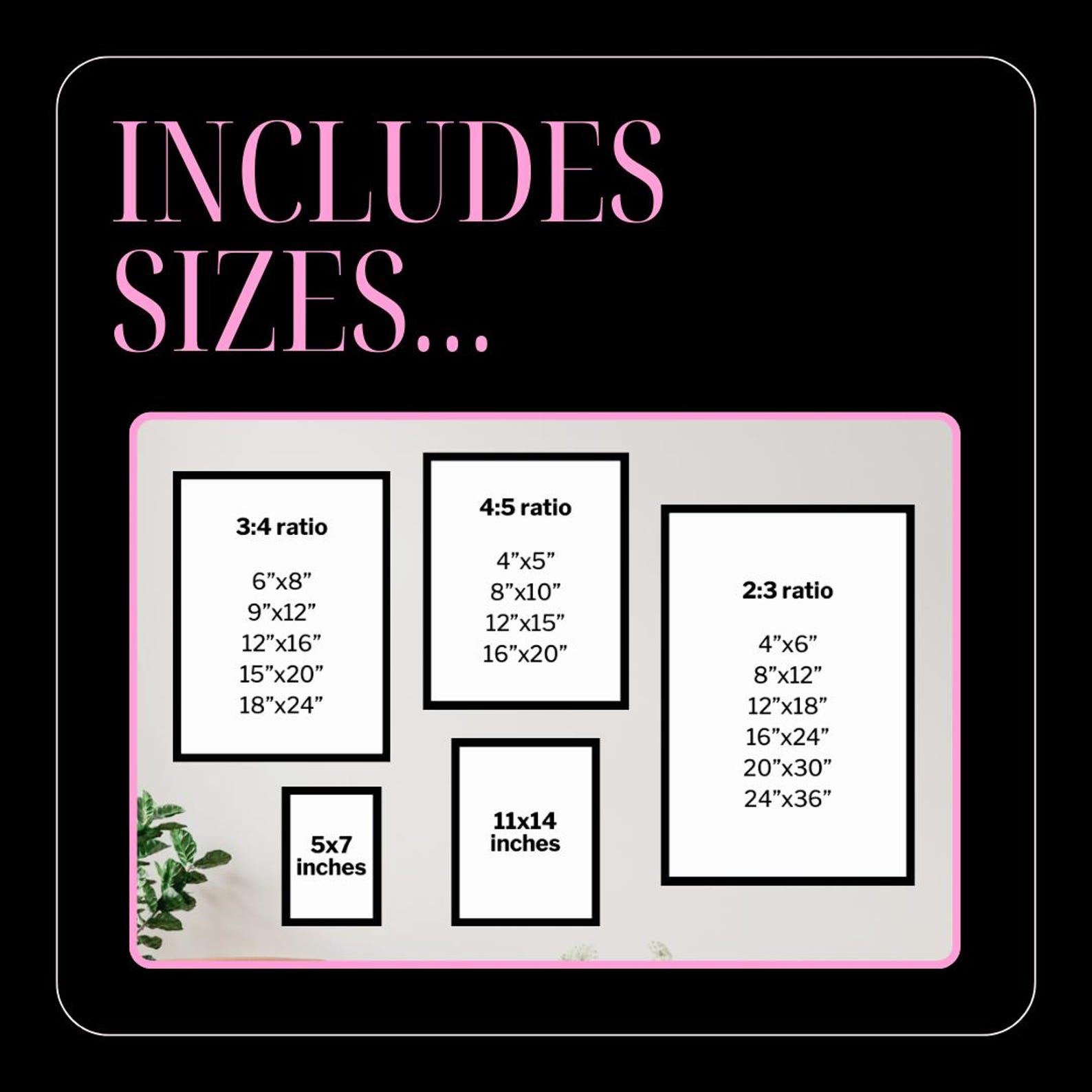 Bundle of 9 Luxury Posters Designer Wall Art Canvas Black and White ...