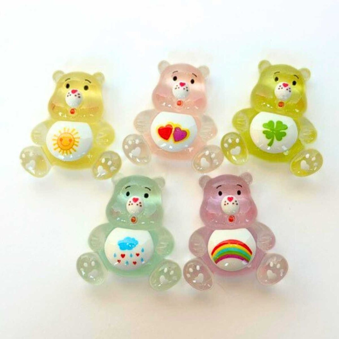 Care Bear Clear Big Charms, DIY Charms, Resin Charm, Kawaii, Kawaii ...