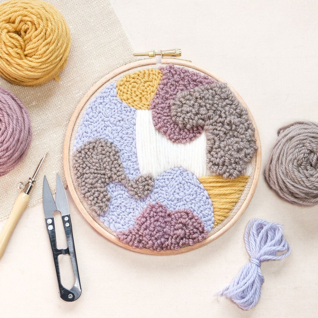 Abstract Punch Needle Kit | Abstract Design | Crafting Kit | Textured ...