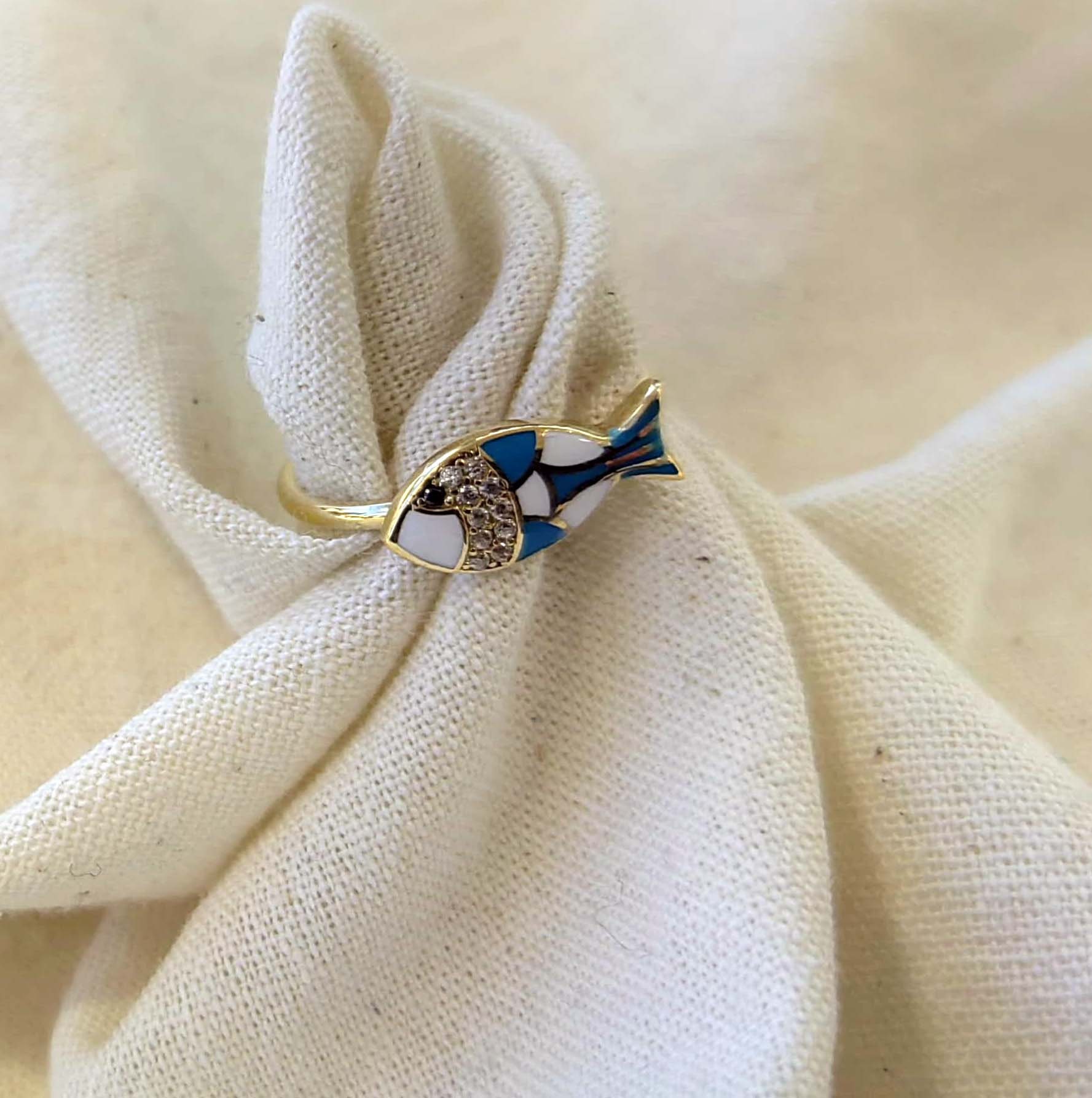 14k Gold Fish Ring, Real Gold Fish Ichthys Ring, Fish Ring, 14K Solid ...