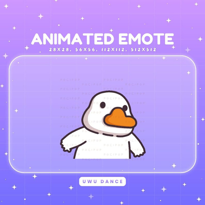 Goose Emote Animated, Twitch Hype Dancing Stream Chat Decor for ...