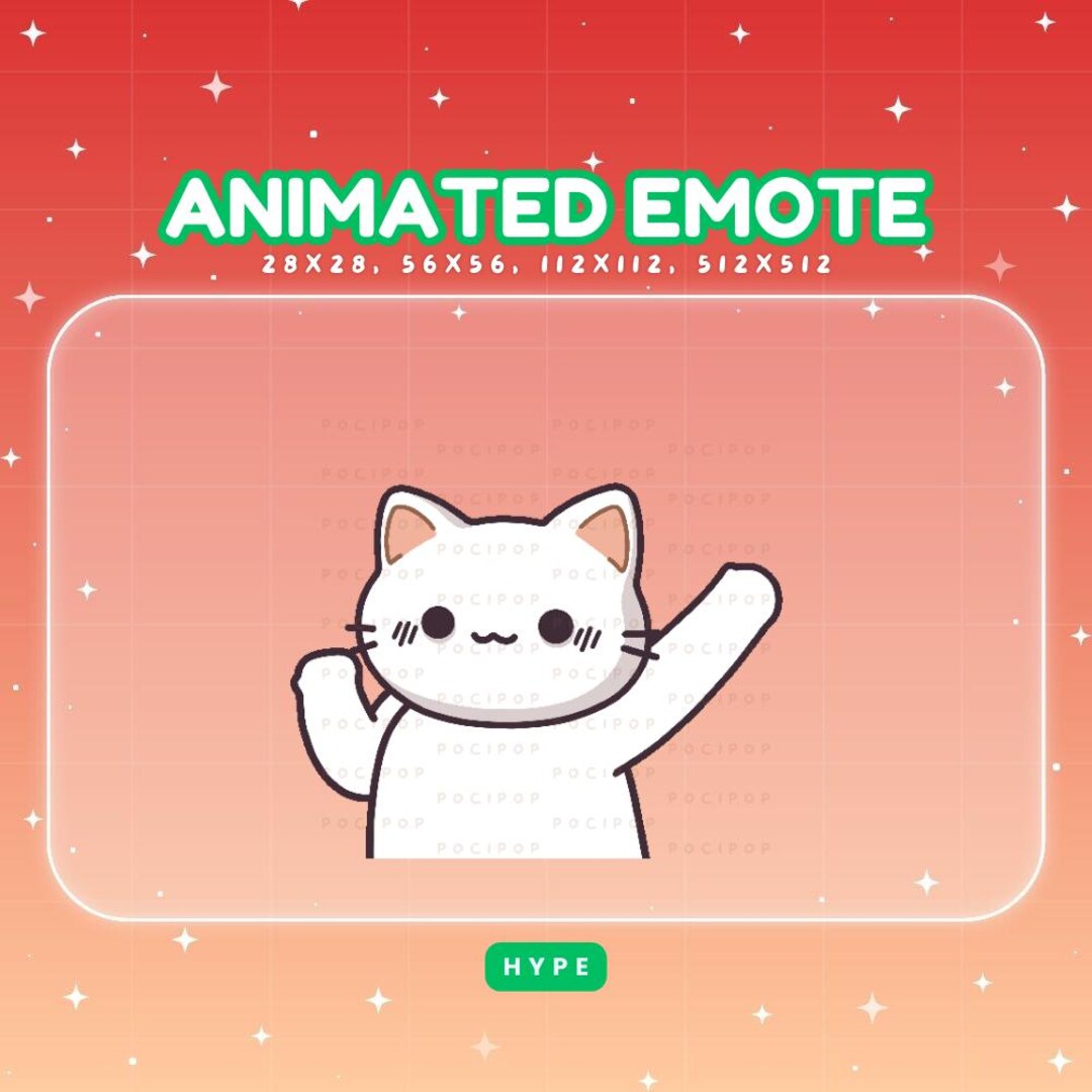 Cat Emote Animated, Twitch Funny Kitten Hype Dancing Emotes Streaming ...
